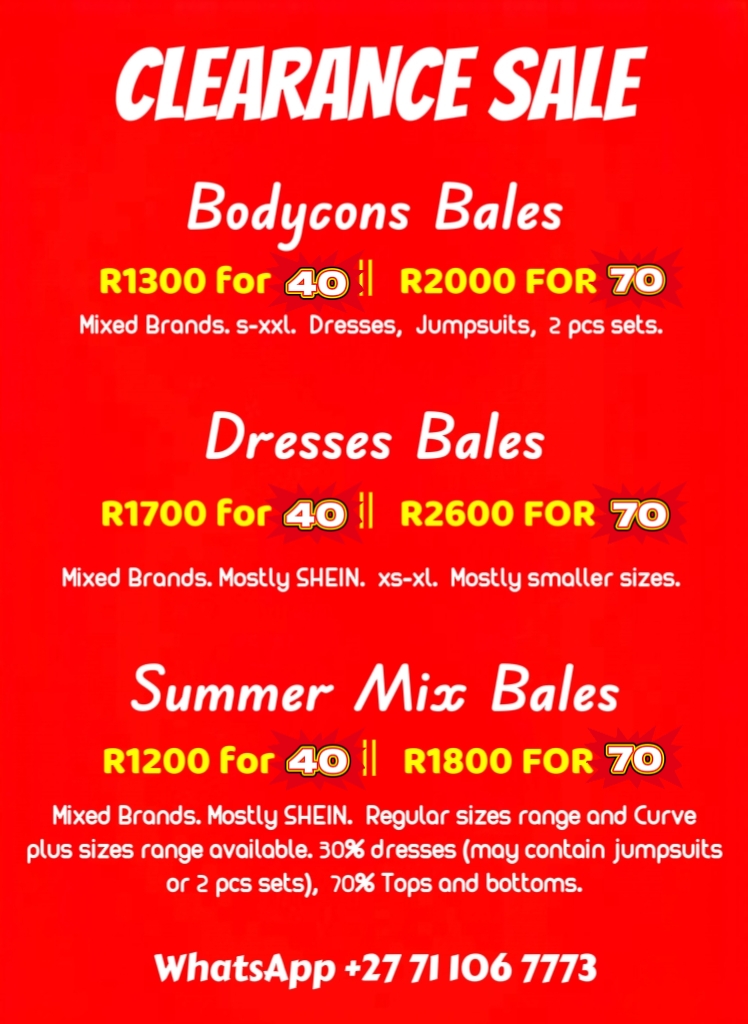 bodycons bales - Katherine Wholesale SA