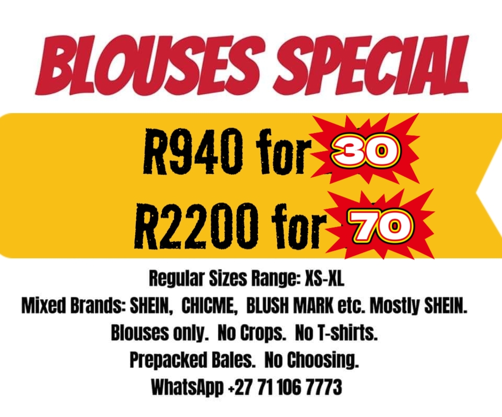 Blouses bales - Katherine Wholesale SA