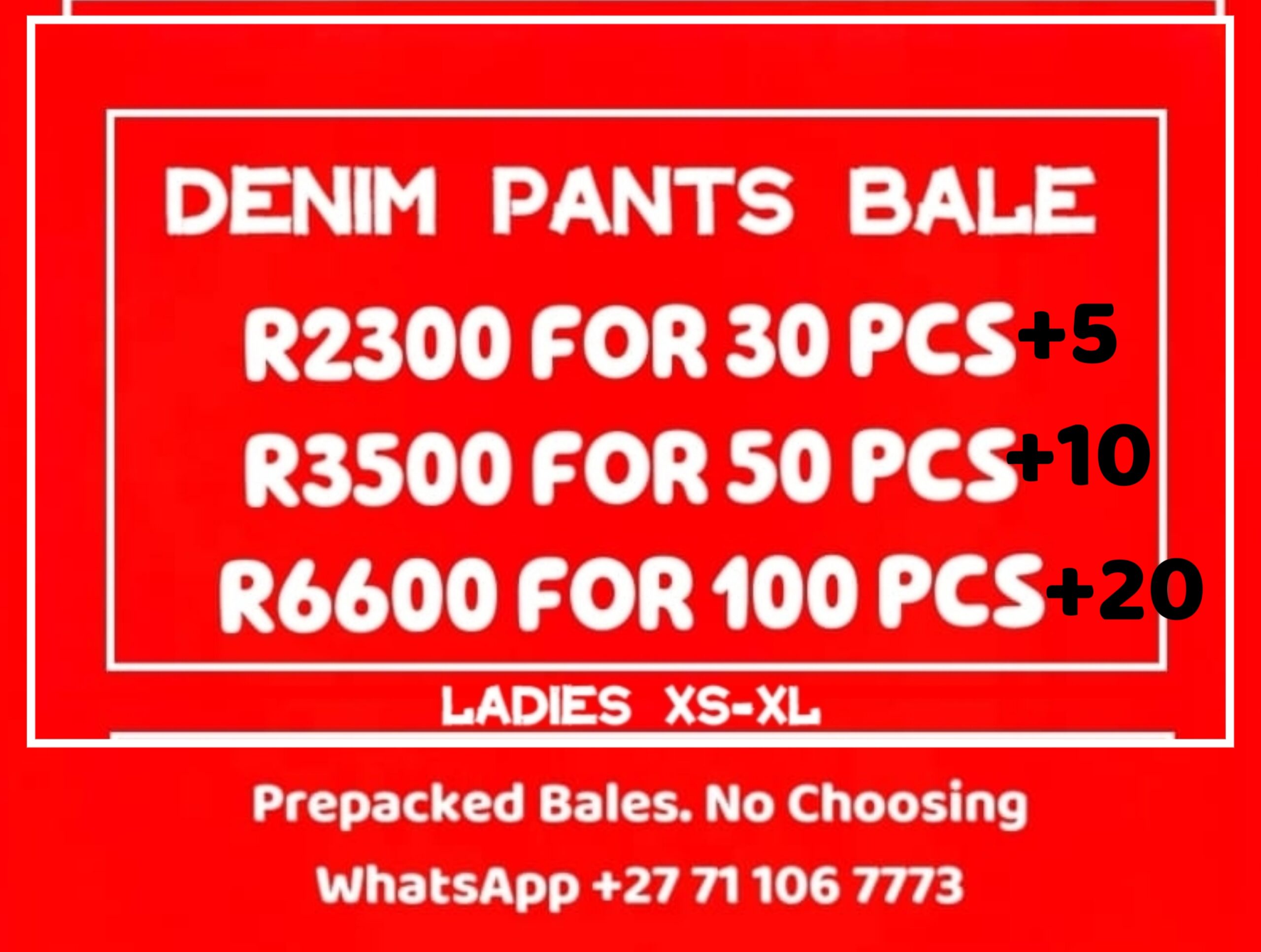 DENIM PANTS BALE - Katherine Wholesale SA