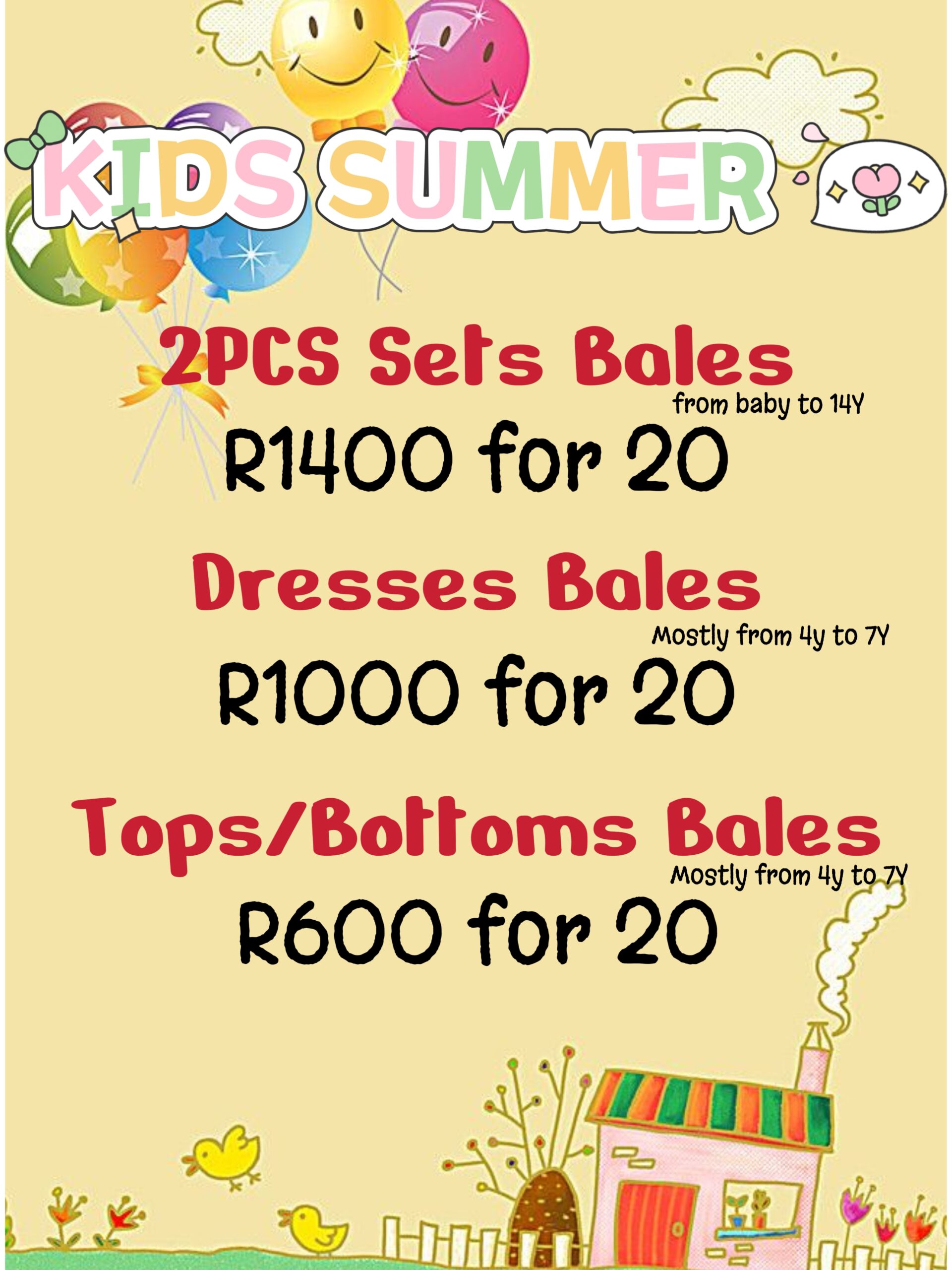 KIDS SUMMER BALES - Katherine Wholesale SA