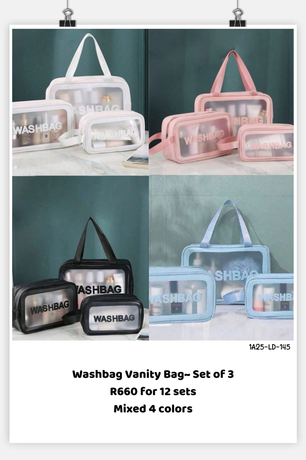 Transparent Vanity Bag - Katherine Wholesale SA