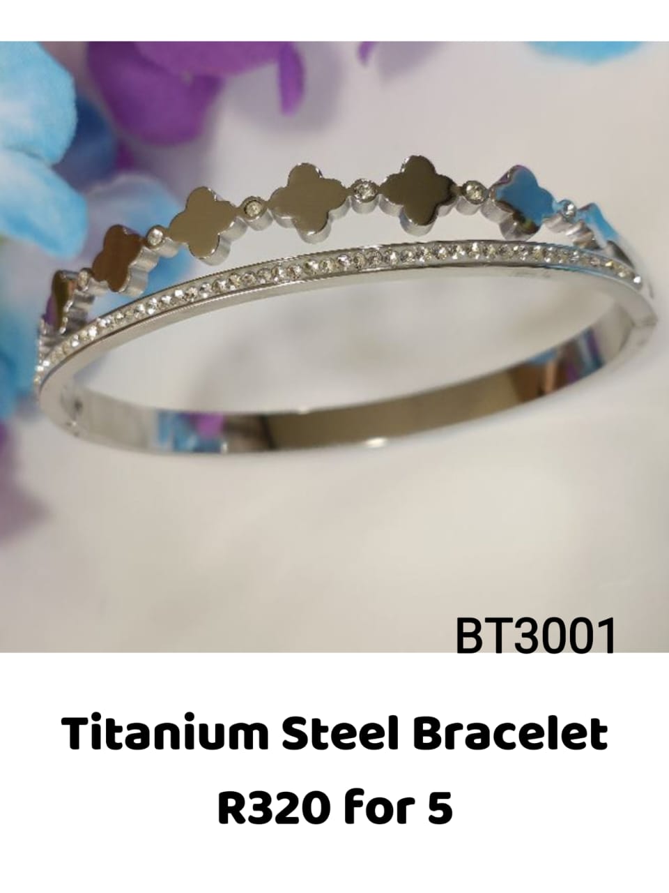 Silver Titanium Steel Bracelet - Katherine Wholesale SA