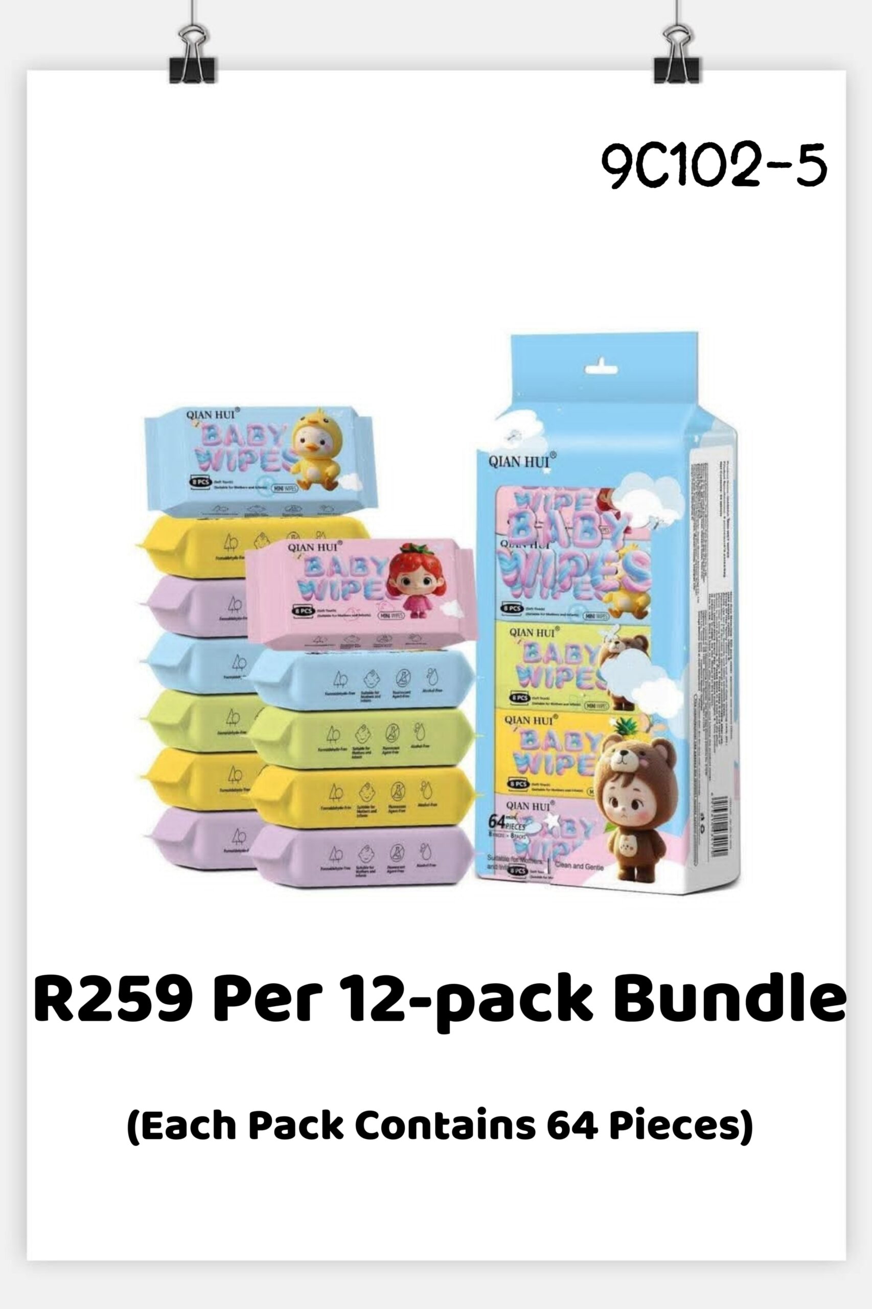 Animated Mini Baby Wipes - Katherine Wholesale SA