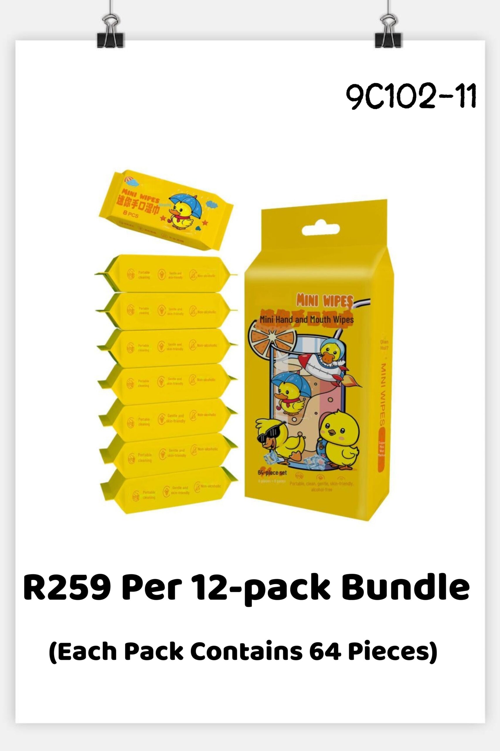 Animated Mini Baby Wipes - Katherine Wholesale SA